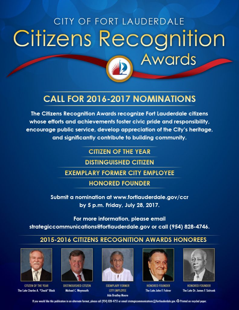 Citizens Recognition Awards - Riverwalk Fort Lauderdale